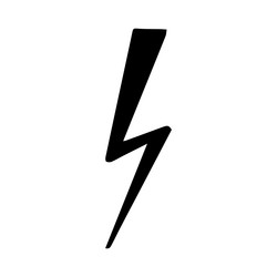 Lighting bolt symbol in doodle style power simple Vector Image