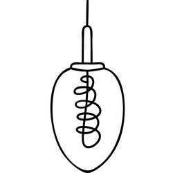 Retro light bulb doodle Royalty Free Vector Image