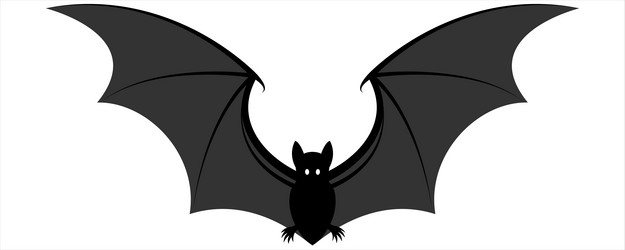 Scary bat halloween creepy bats ghost Royalty Free Vector