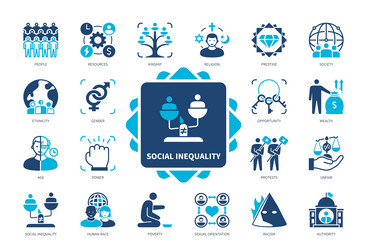 Social inequality refugees and poor people Vector Image