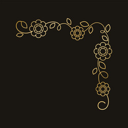 Spring floral corner borders flower page Vector Image