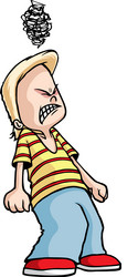 Angry nerd expression Royalty Free Vector Image