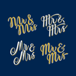 Mr and Mrs Font Vector Images (over 1,600)
