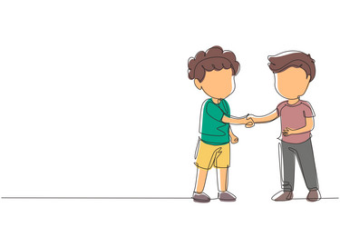 Kids Shaking Hands Cartoon
