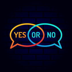 Yes and no icon or mark template this graphic Vector Image