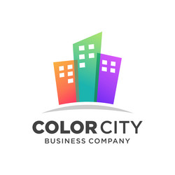 Urban building logo design Royalty Free Vector Image