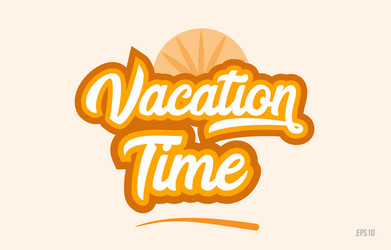 Trip time orange color word text logo icon Vector Image