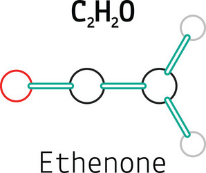 C2h2o ethenone molecule Royalty Free Vector Image