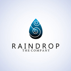 Raindrop logo ideas design Royalty Free Vector Image
