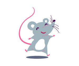 Cute mouses flat Royalty Free Vector Image - VectorStock