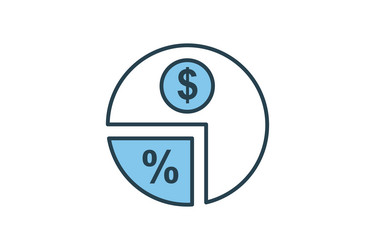 Dividend icon related to investments Royalty Free Vector