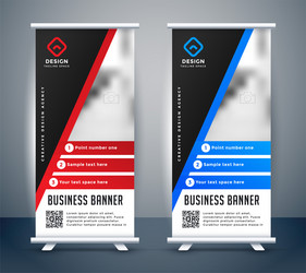 Corporate roll up modern banner design Royalty Free Vector