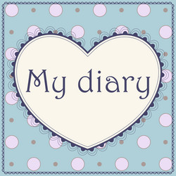 My diary cover page Royalty Free Vector Image - VectorStock