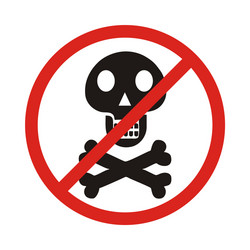 Attention poison danger sign Royalty Free Vector Image