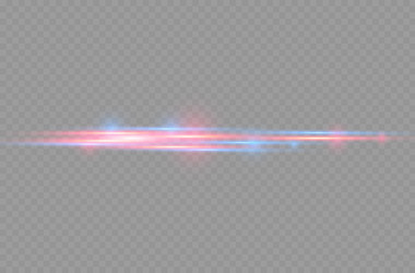 Red blue laser beams horizontal light line Vector Image