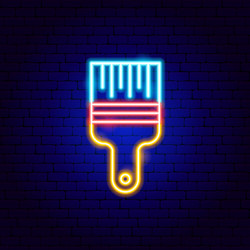 Painting neon label Royalty Free Vector Image - VectorStock