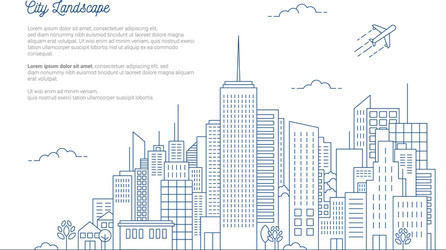 Sketch of city street Royalty Free Vector Image