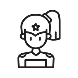 Female superhero icon image Royalty Free Vector Image