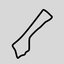 Gaza strip map on white background Royalty Free Vector Image