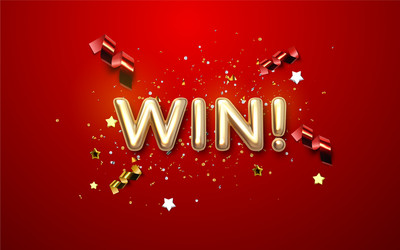 Gold 3d word winner Royalty Free Vector Image - VectorStock