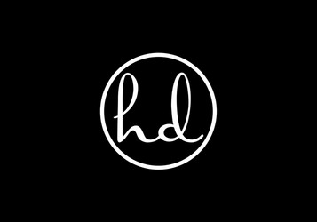 H d hd initial letter logo design template Vector Image