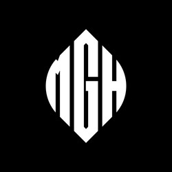 Mgh circle letter logo design Royalty Free Vector Image
