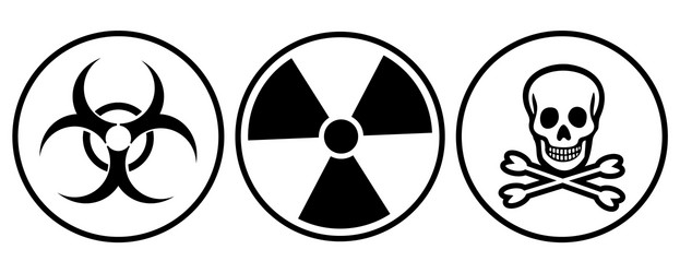 Biohazard warning label infectious waste Vector Image