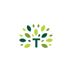 Bamboo letter t Royalty Free Vector Image - VectorStock