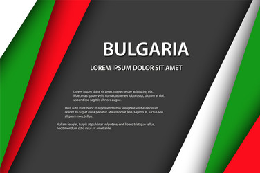 Modern background with bulgarian colors Royalty Free Vector