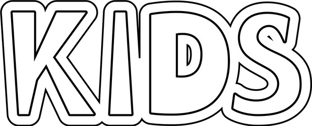 Cute kids word icon Royalty Free Vector Image - VectorStock