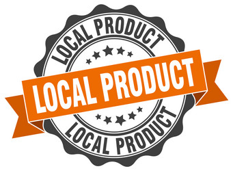 Local product hand drawn brush lettering Vector Image