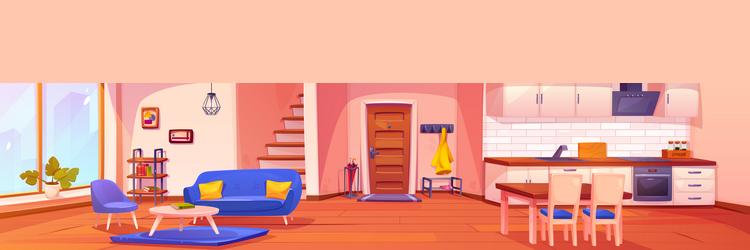 Cartoon apartment interior Royalty Free Vector Image