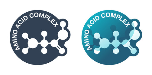 Amino acid complex circular icon for products Vector Image