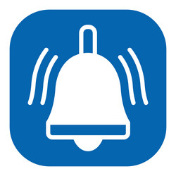 Hand presses the bell Royalty Free Vector Image