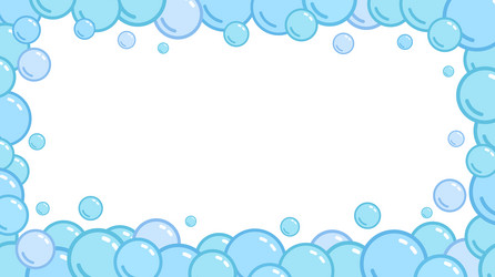 Soap abstract frame foam bubble border Royalty Free Vector