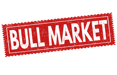 Grunge black bull market word rubber seal stamp Vector Image