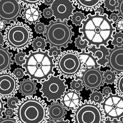 Gear collage many sizes and styles gears Vector Image