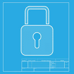 Unlock sign white section of icon Royalty Free Vector Image