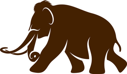 Mammott logo design template silhouette Royalty Free Vector