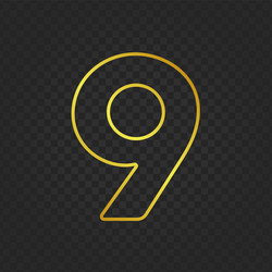 Gold Number 9 Vector Images (over 1,200)