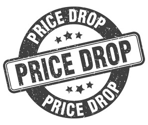Price drop stamp label round grunge Royalty Free Vector