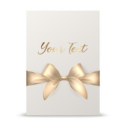 3d realistic white gift ribbon bow Royalty Free Vector Image