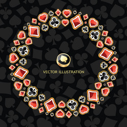 Card suits Royalty Free Vector Image - VectorStock