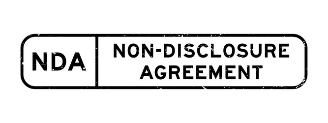 Grunge black nda non-disclosure agreement word Vector Image