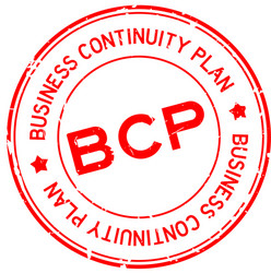 Grunge green bcp abbreviation business continuity Vector Image