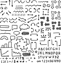 Set of hand drawn borders Royalty Free Vector Image