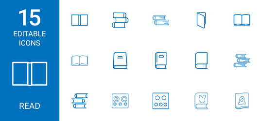 Read icons Royalty Free Vector Image - VectorStock