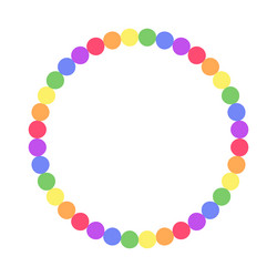 Round rainbow frame border template with copy Vector Image