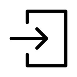 Exit line icon linear style logout symbol Vector Image