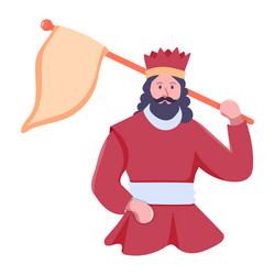 Ancient ruler Royalty Free Vector Image - VectorStock